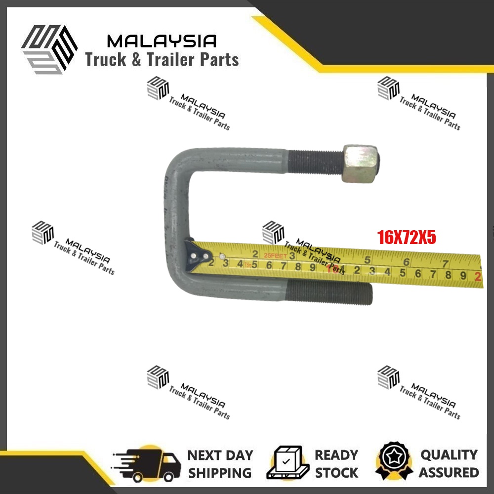 U Bolt Spring Rear 16X72X4-17 Daihatsu Delta Isuzu Hicom Mitsubishi ...