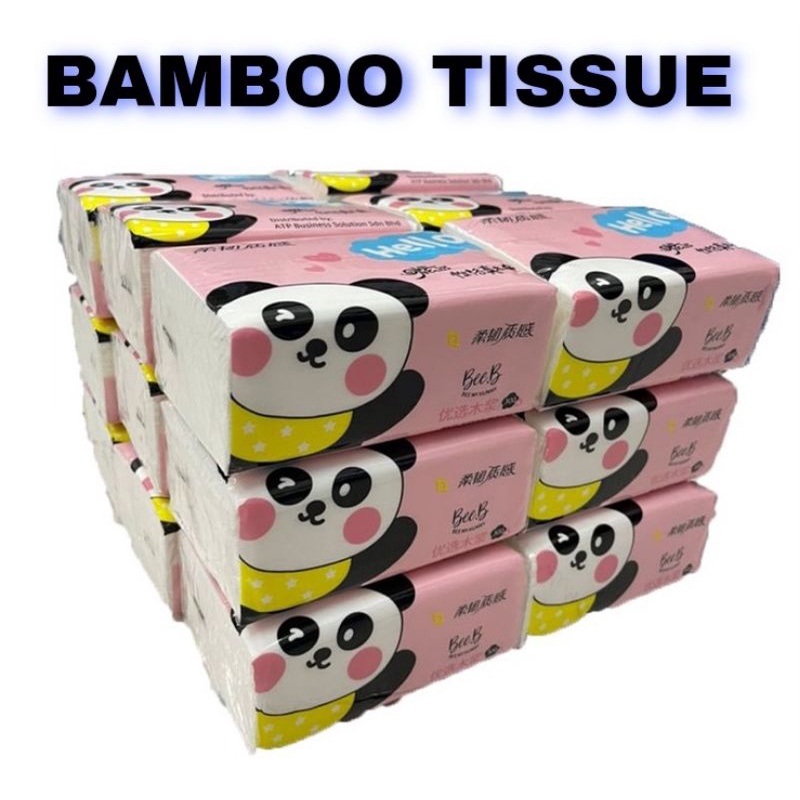 Bamboo Tissue Soft Facial Tisu Paper 75 Pulls x 4 Ply = 300pcs Per Pack ...