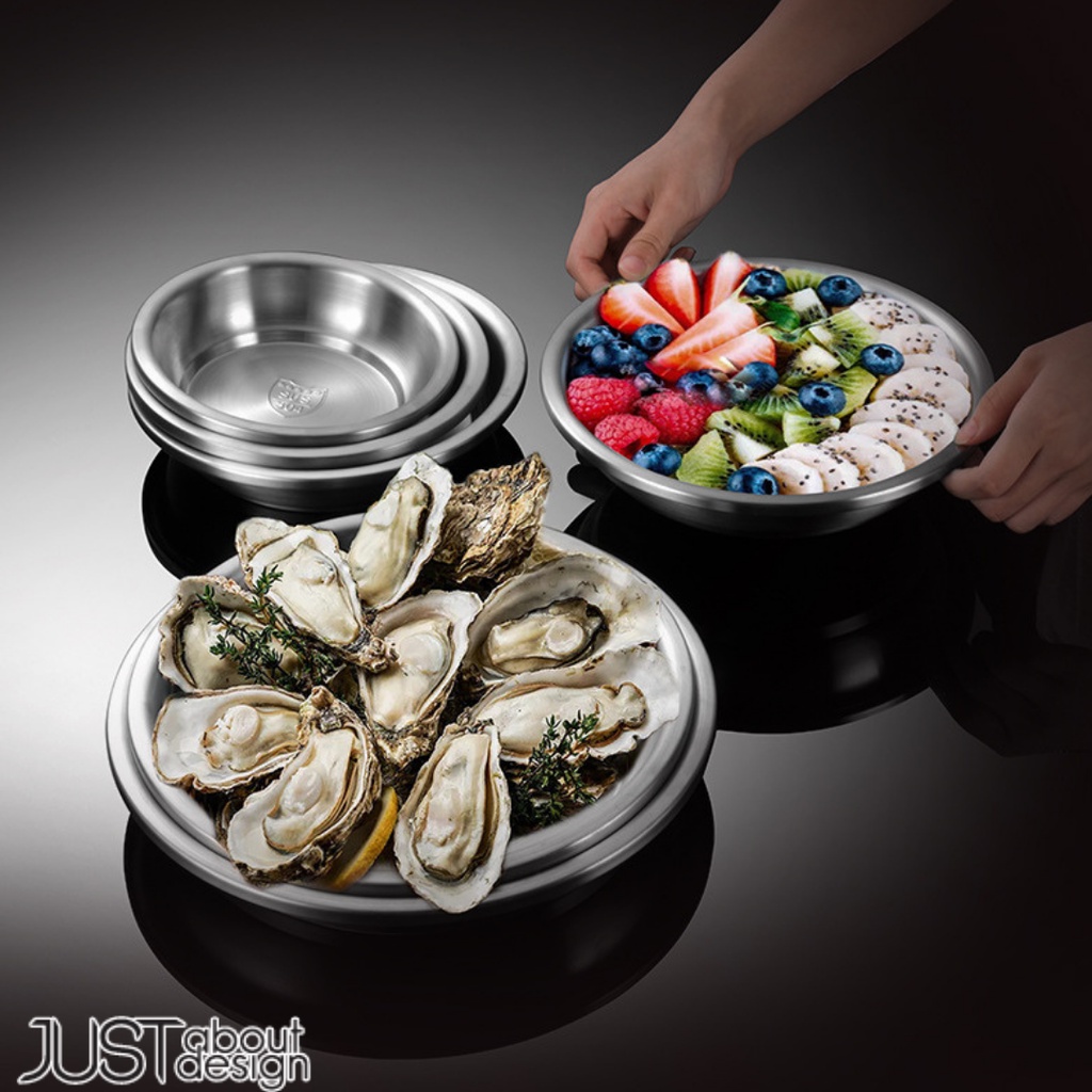 Stainless Steel Plate 304 Set Piring Pinggan Set Pinggan IKEA Deep ...