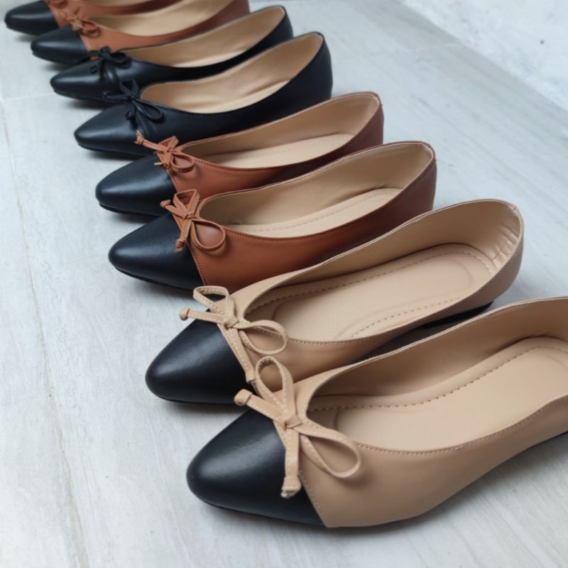 Yumiko PH | Elise Ribbon Flat Dollshoes (swipe for SIZE CHART) | Shopee ...