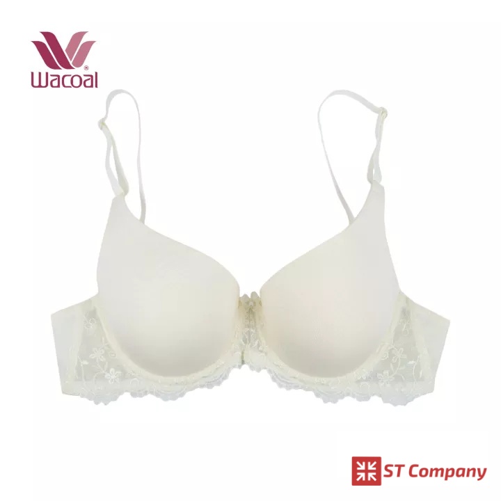 Wacoal Basic Bra Underwear With Padded Sponge Cream Color (Cream) Model WB9896 With Full 2 Hooks ...