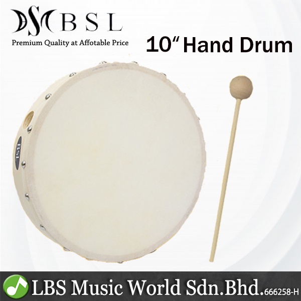 BSL 10 Inch Pretuned Hand Drum Frame Drum World Percussion With Mallet ...