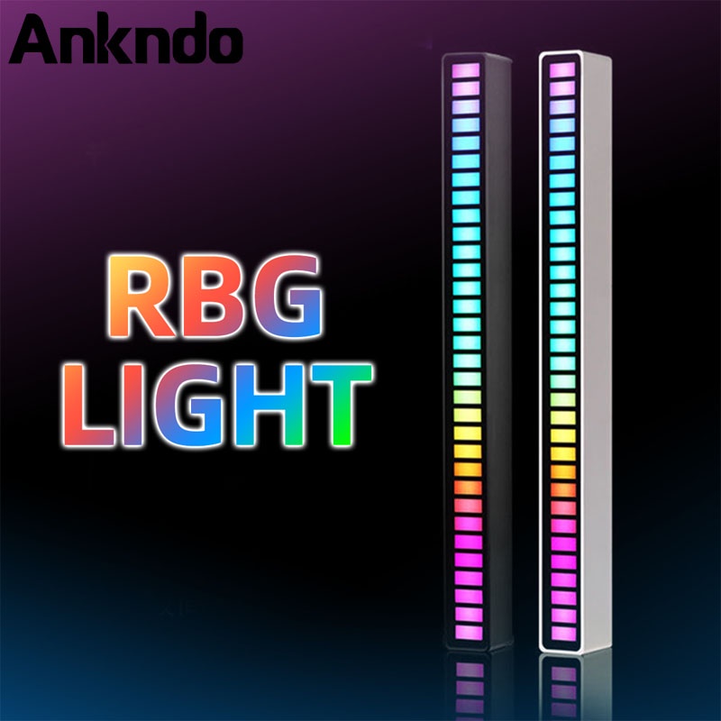 Ankndo RGB Lampu Musik LED Music Rhythm Light Bar Pickup Sound Control ...