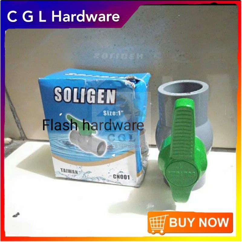 Soligen CN001 1 inch pvc ballvalve/good 1 inch pvc faucet stop | Shopee ...