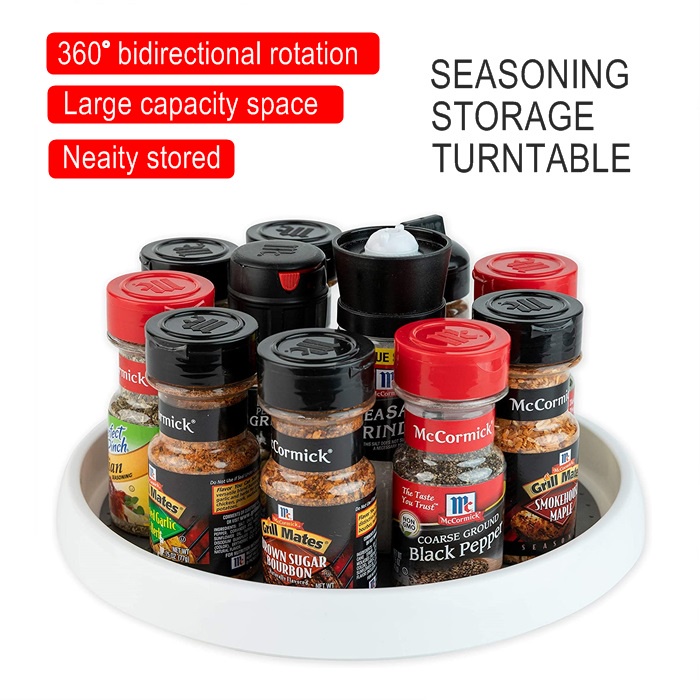 Kitchen Turntable Rotating storage tray Space Saving Organizers Rack ...