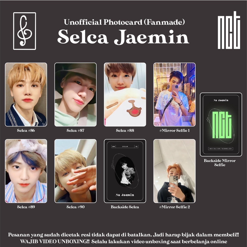 [SELCA Nct] PHOTOCARD JAEMIN MIRROR SELFIE FANMADE | Shopee Malaysia
