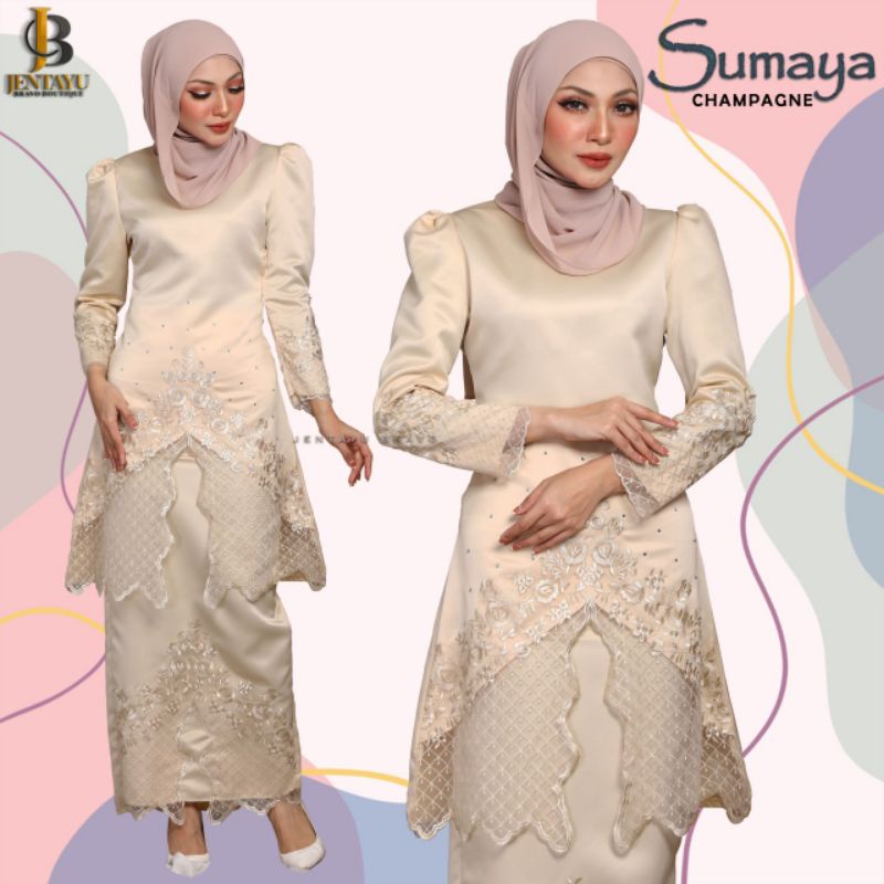 LACE KURUNG EXCLUSIVE JAYNIE SUMAYA DUCHESS SATIN READY STOCK PLUS SIZE BAJU TUNANG NIKAH ...