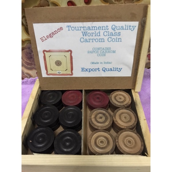 Elegance Wooden Export Tournament Carrom Men Set👍👍Carrom Coin Buah ...
