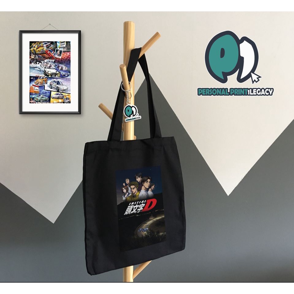 (Ready Stock) Anime Initial D Canvas Tote Bags Tuition Students Bags ...