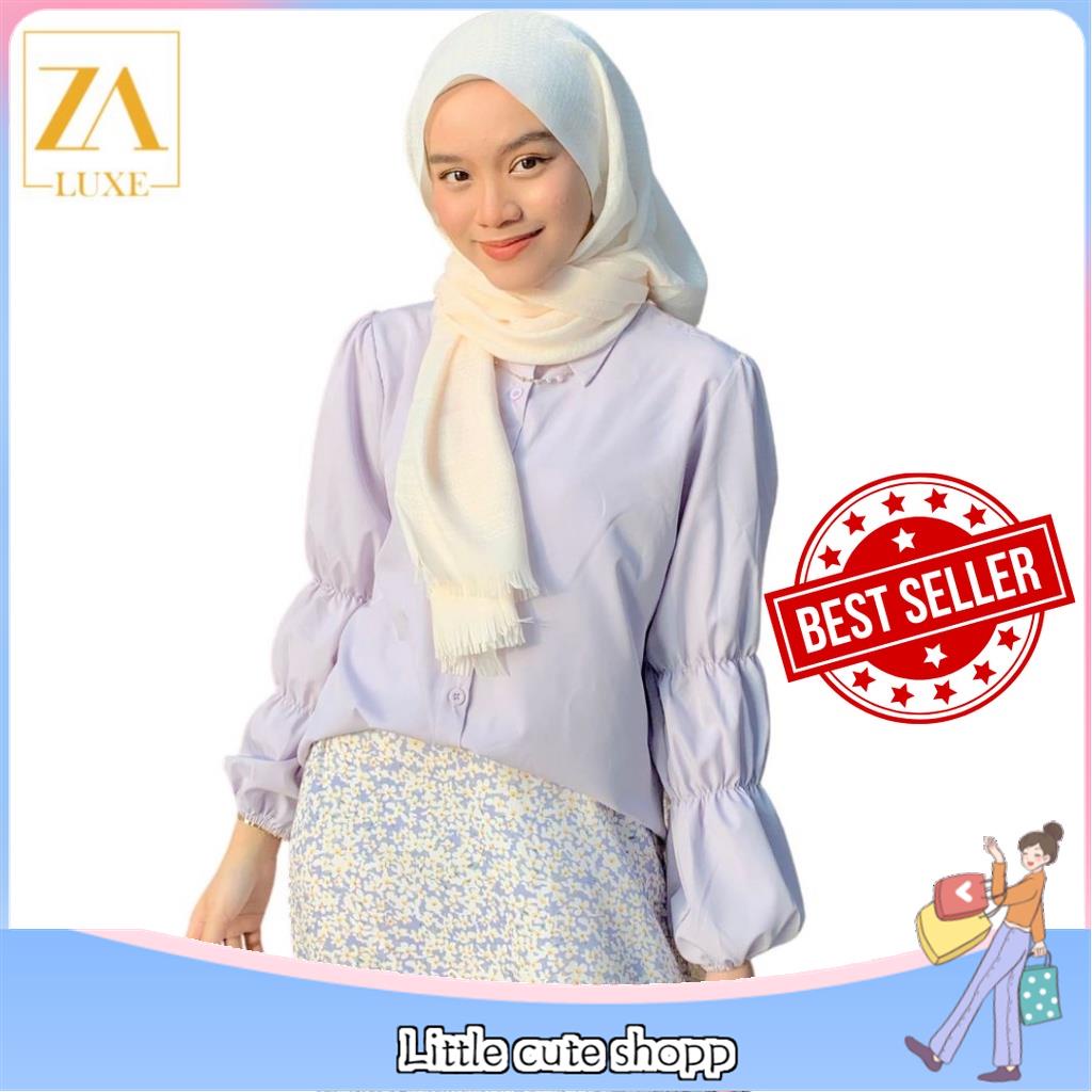 chichichachaZoe Arissa MINT GREEN BLOUSE MUSLIMAH Baju TOP Women Ruffle ...