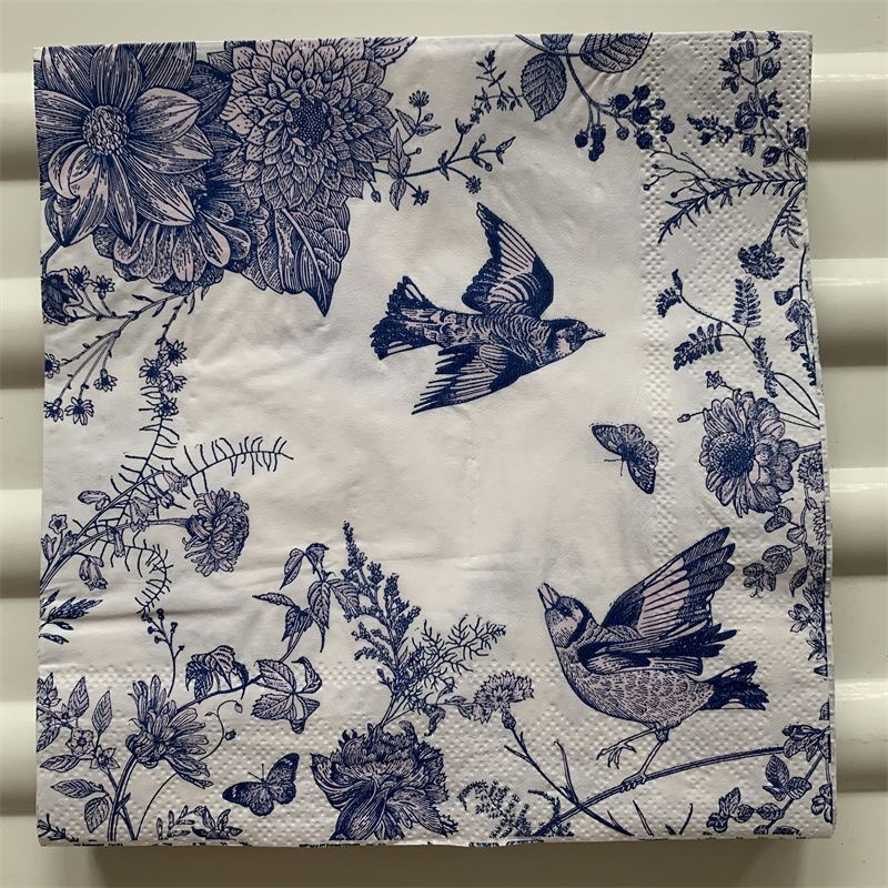 Decoupage napkins/decoupage Tissue Blue Bird motif | Shopee Malaysia