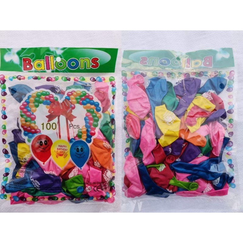 100pcs latex balloon(10inci)Party Balloon Birthday belon ballon wedding ...