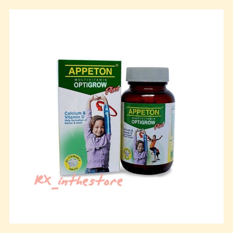 (Exp: 06/24)APPETON MULTIVITAMIN OPTIGROW PLUS CALCIUM&VIT D 60S ...