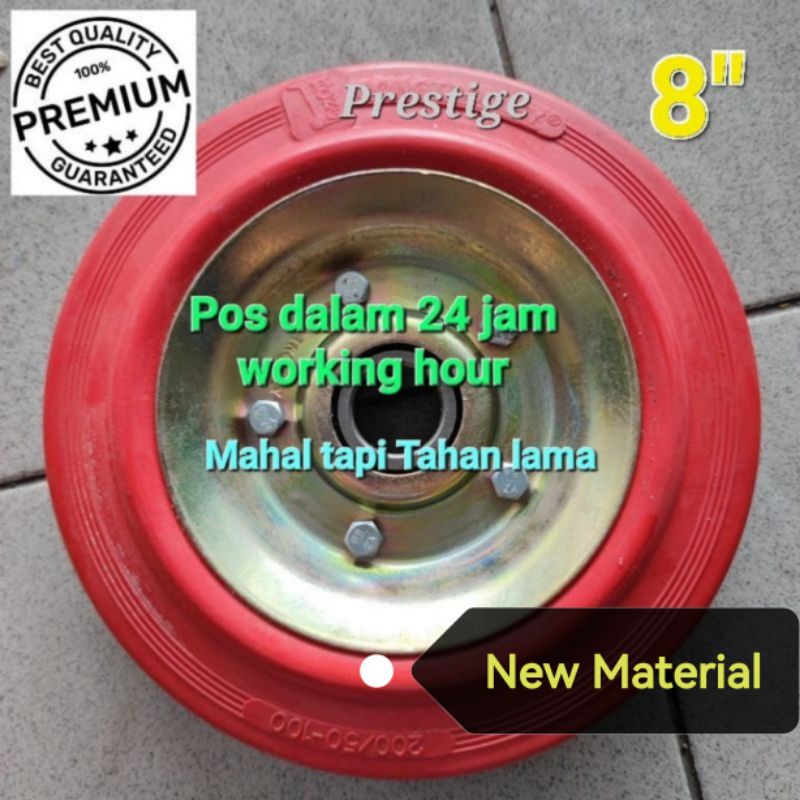 PA Premium 8'' 200mm RR wheel Solid Heavy Duty Pasar Trolley Castor ...