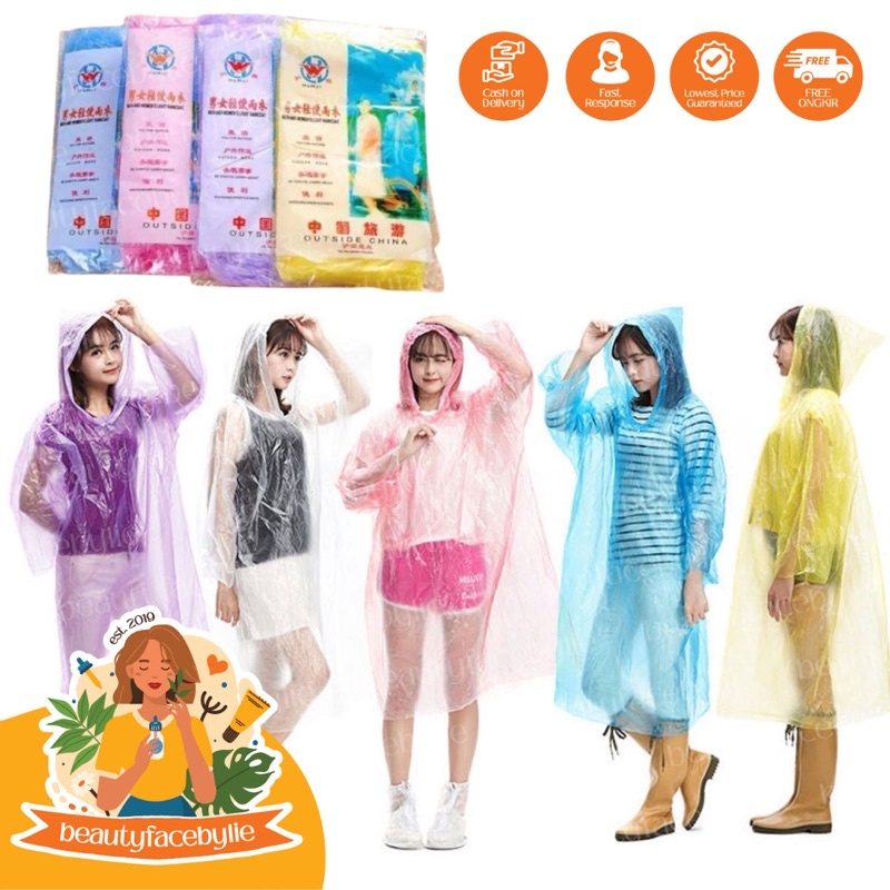 Disposable Plastic Raincoat | Shopee Malaysia