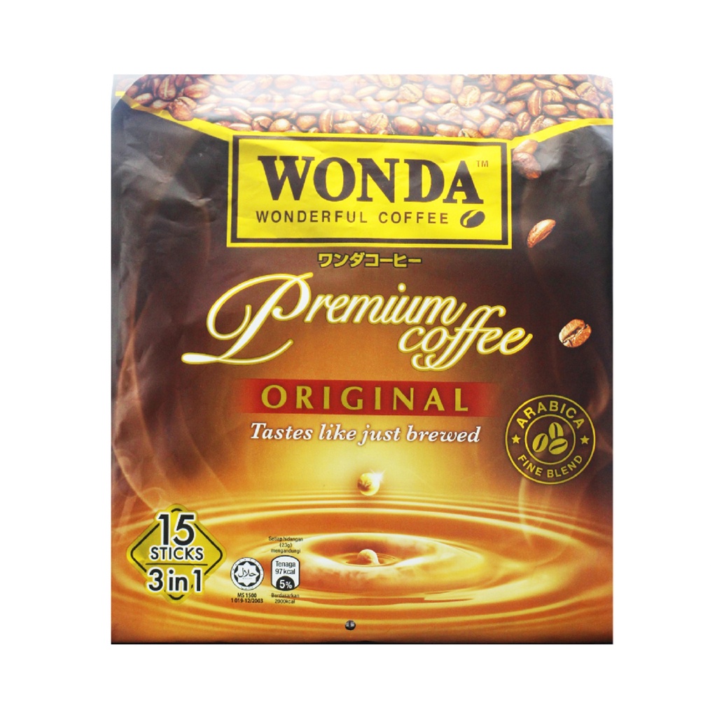 Wonda 3-in-1 Premium Coffee Original (15 x 23g) | Shopee Malaysia