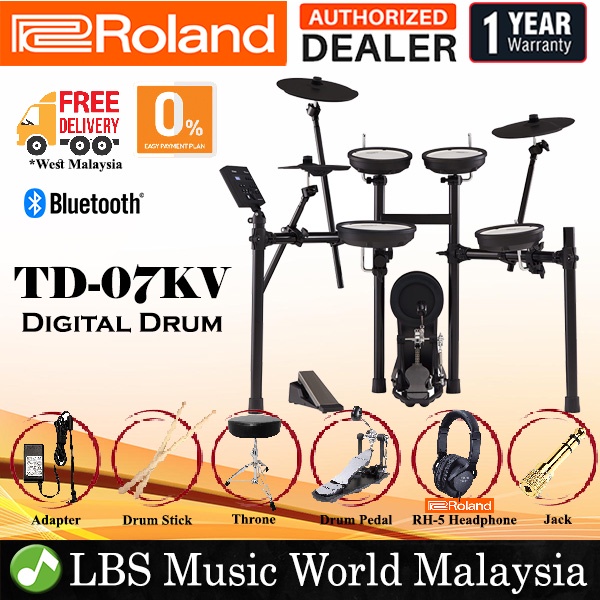 Roland TD-07KV Digital V-Drum Electronic V Drum All Mesh Drumhead Drum ...