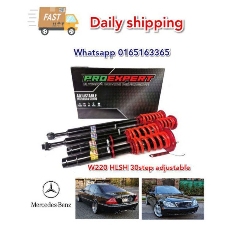 MERCEDES BENZ W220 W221 W212 ADJUSTABLE ABSORBER HILOWSOFTHARD | Shopee ...