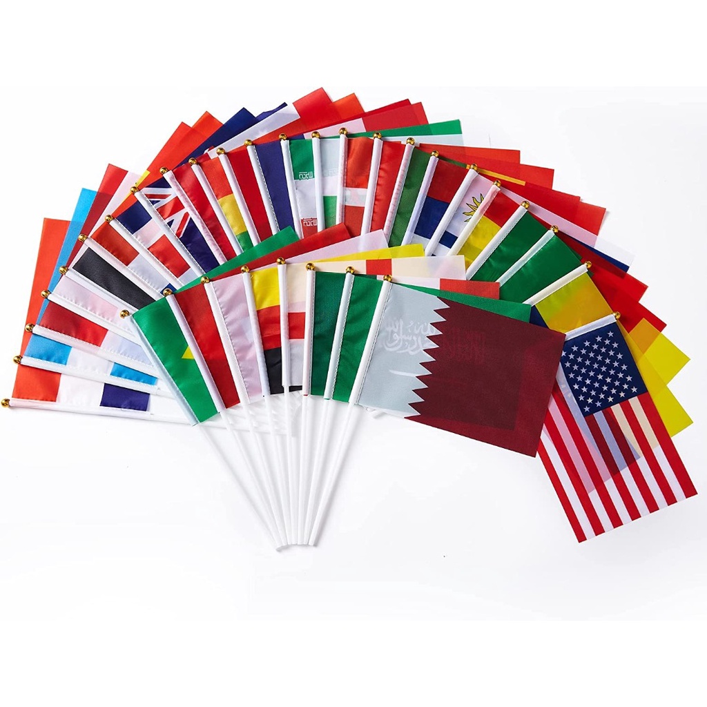 [READY STOCK] World Cup Hand Flags Handhold Flags Top32 Countries (S ...