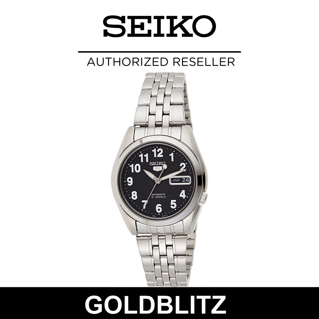 Seiko Men's SNK381K Stainless Steel Analog with Black Dial Automatic ...
