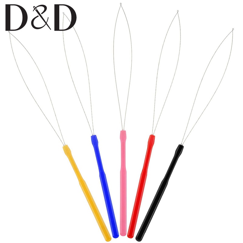 2/5/Pcs Multiple Color Plastic Needle Threader Flexible Wire Loop Threader Sewing Loop Turner ...