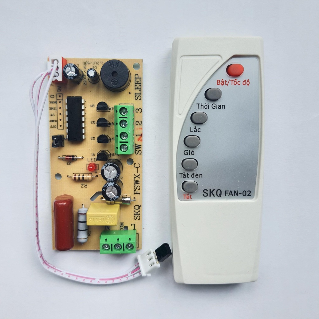 Remote control fan circuit, 14-pin IC circuit with fuse to protect ...