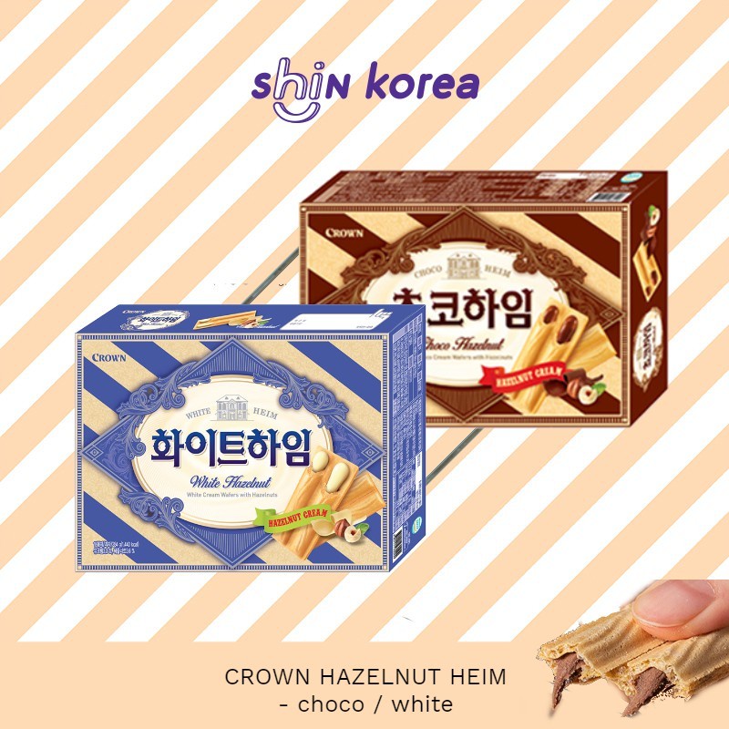 Crown Hazelnut Heim Wafer (White / Choco) | Shopee Malaysia