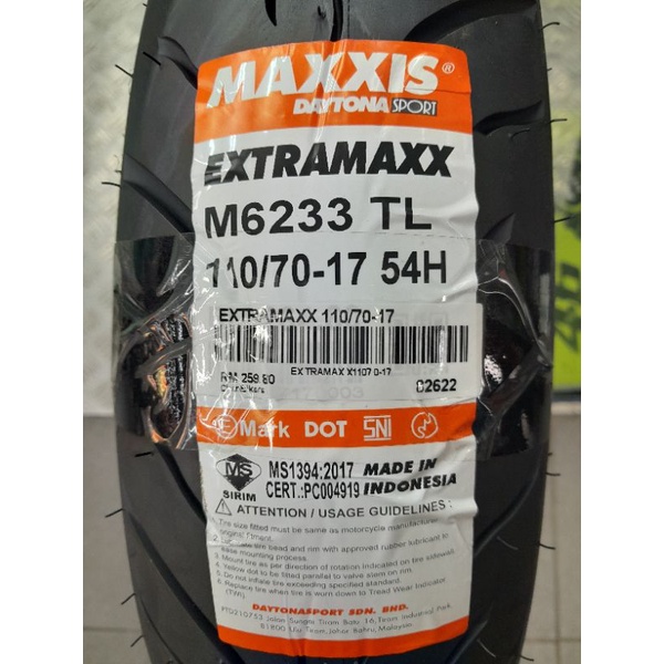MAXXIS EXTRAMAXX 110/70-17 stock 2022 | Shopee Malaysia