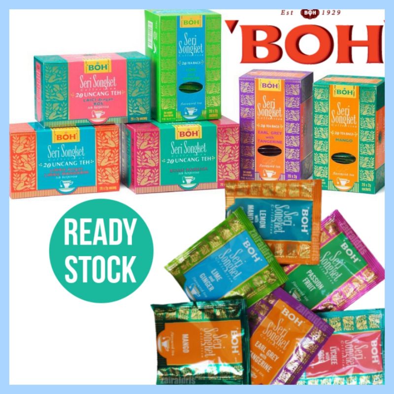 [FAST SHIP] Boh Tea Seri Songket Selection teh loose sachets mangga ...