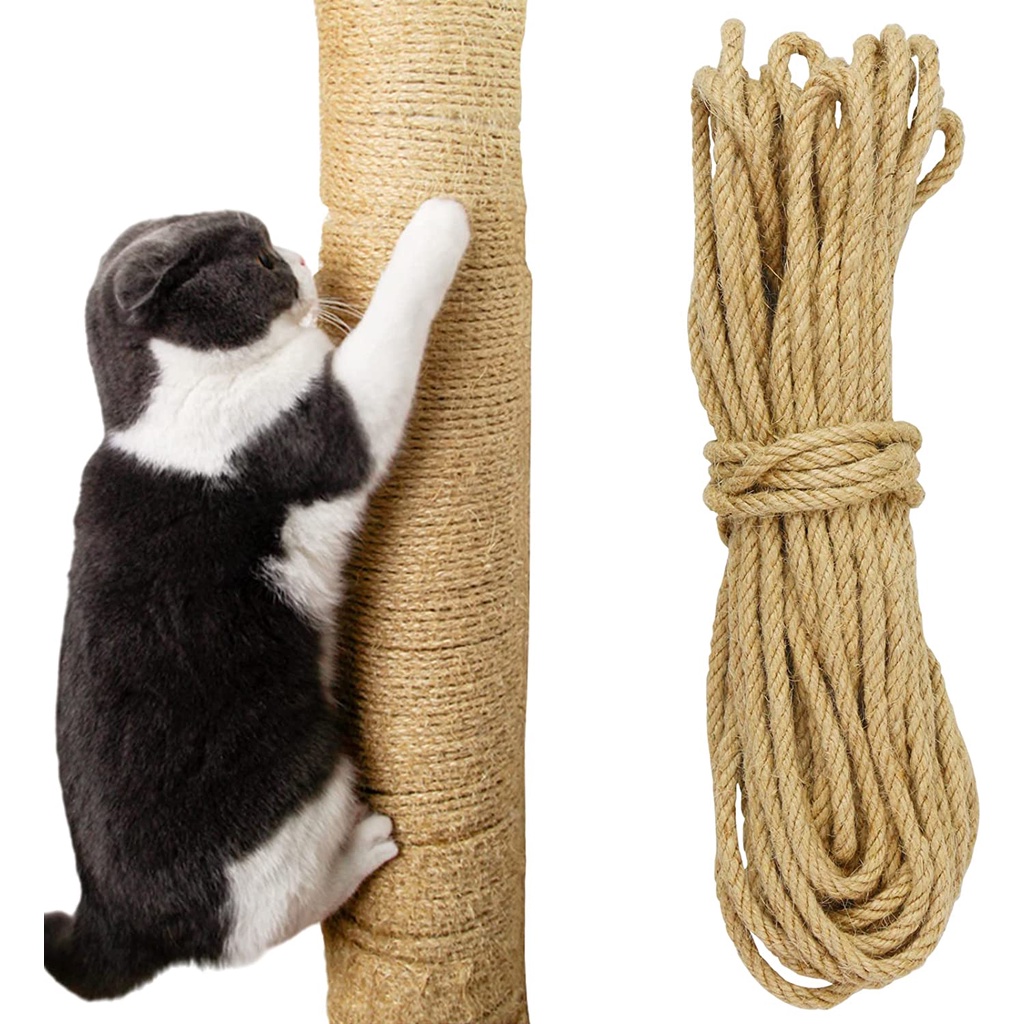 Natural Sisal Rope 6mm Heavy Duty Hemp Rope for Cat Tower and Tree, Cat ... Natural Sisal Rope 6mm Heavy Duty Hemp Rope for Cat Tower and Tree, Cat ...