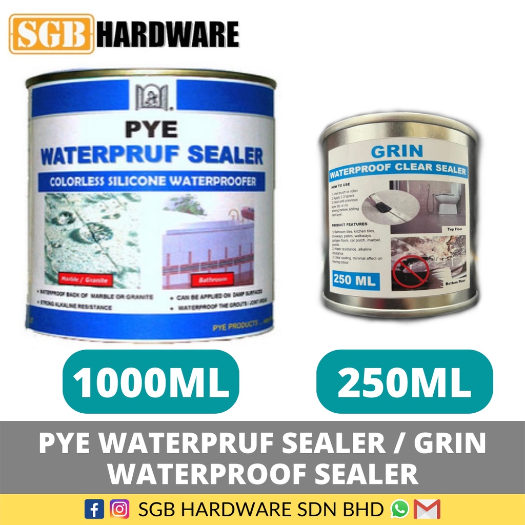 PYE Waterpruf Sealer - Colorless Silicone Waterproofer (1000ml) / GRIN ...