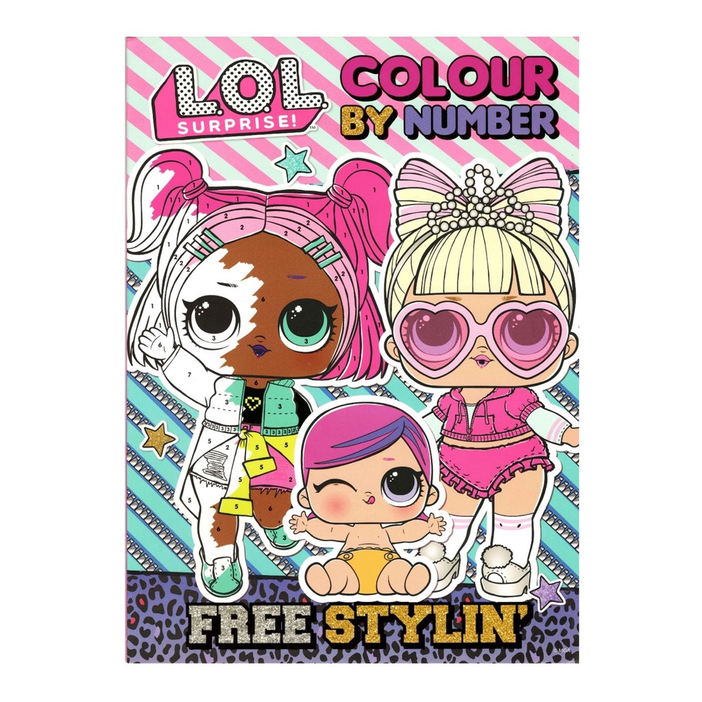 LOL Surprise Colour by Number Free Stylin' Activity Colouring Book For ...