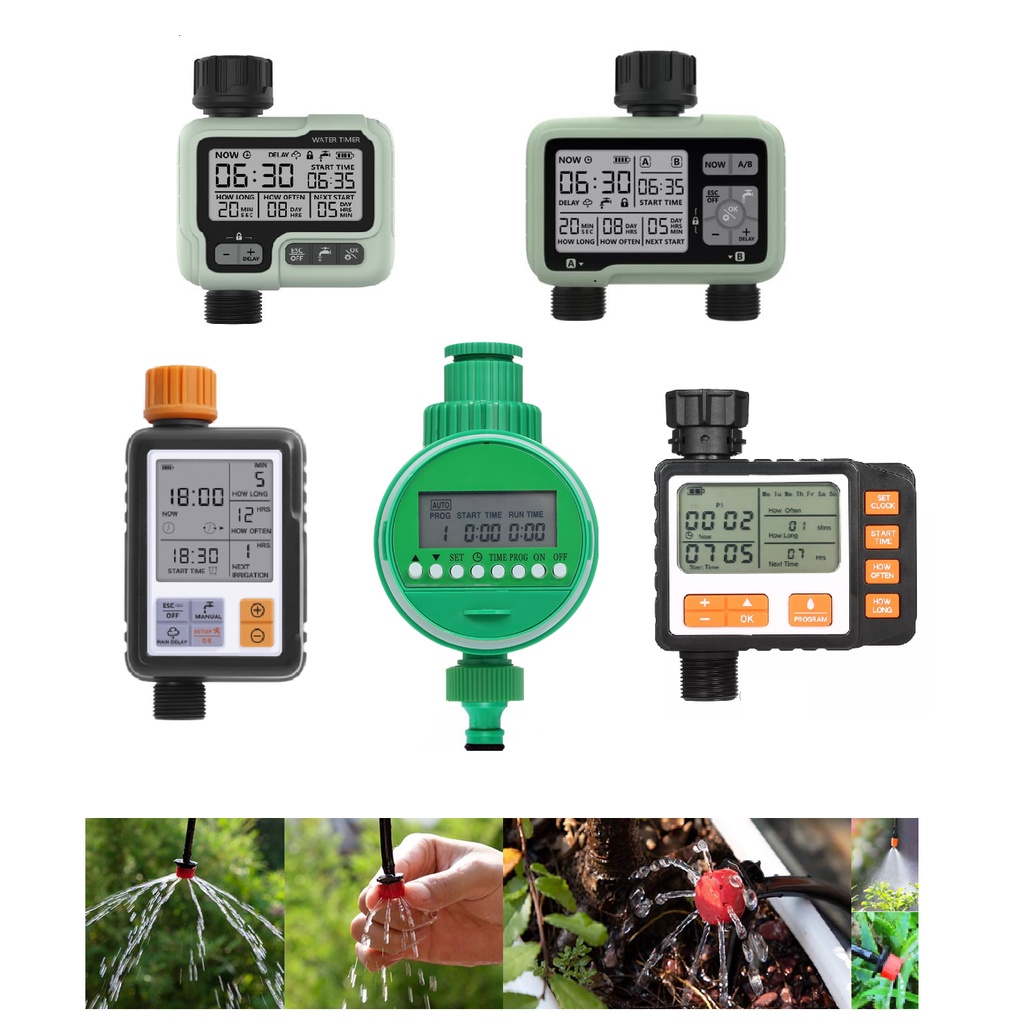 Automatic Electronic Water Timer Garden Irrigation Timer with LCD ...