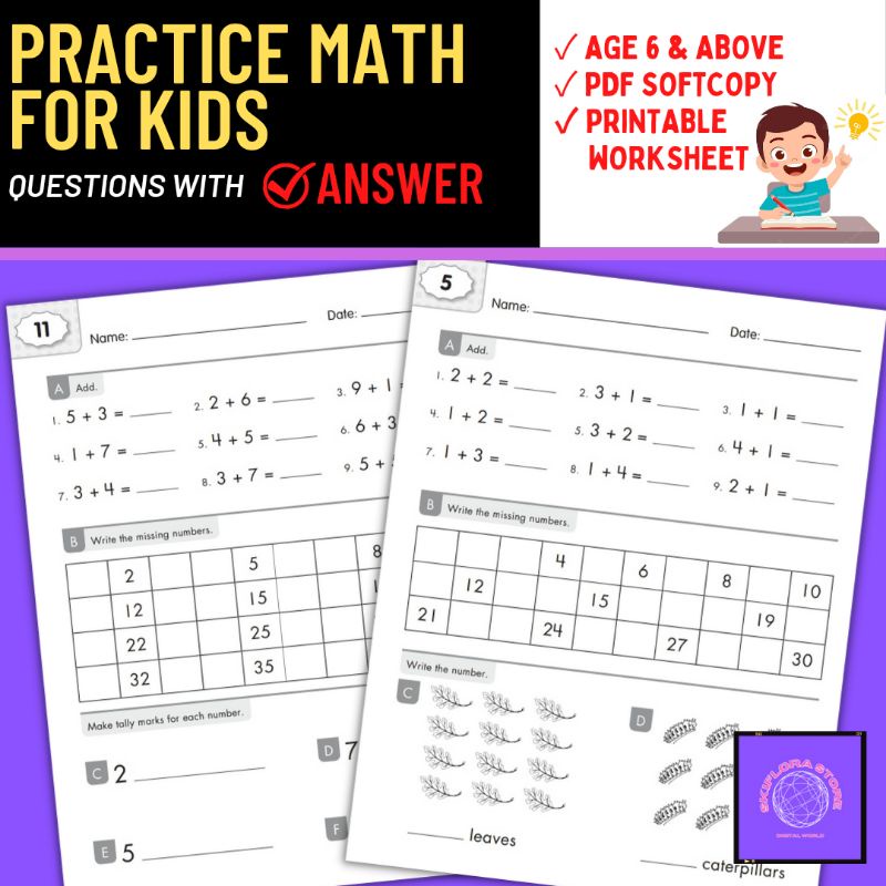 [SS06] Mathematics | Practice Questions with Answers Age 6 | Printable ...