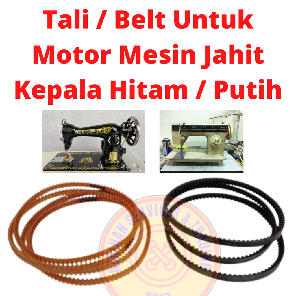 Tali Belt Motor Mesin Kepala Hitam Putih Traditional Home Sewing ...