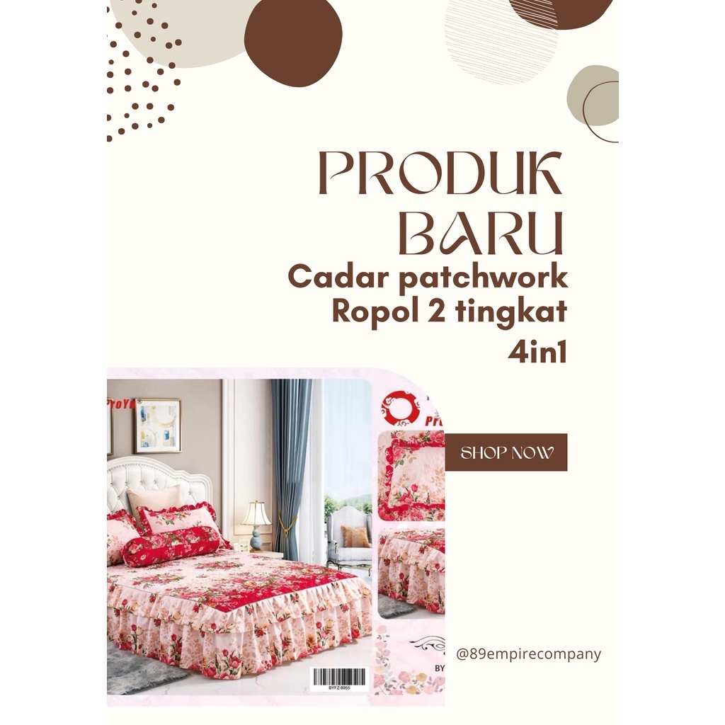 PROYU Cadar Patchwork 4 in 1 ROPOL 2 Tingkat Fitted Bedsheet Set ...