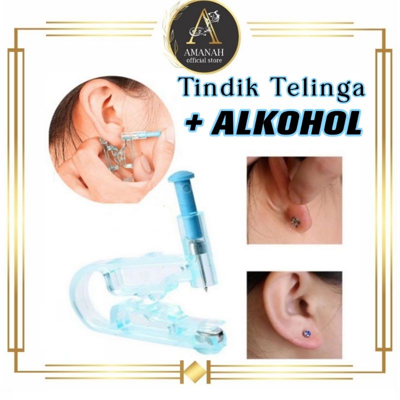 Ear PIERCING Tool/EAR PIERCING+Alcohol Nose Earring Installation Tool ...
