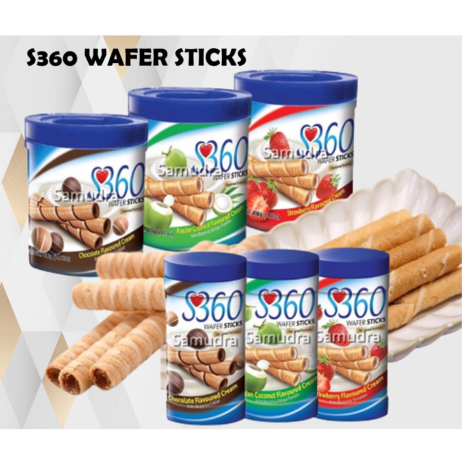 Samudra S360 Wafer Stick Flavors Chocolate/Strawberry/Pandan Coconut ...