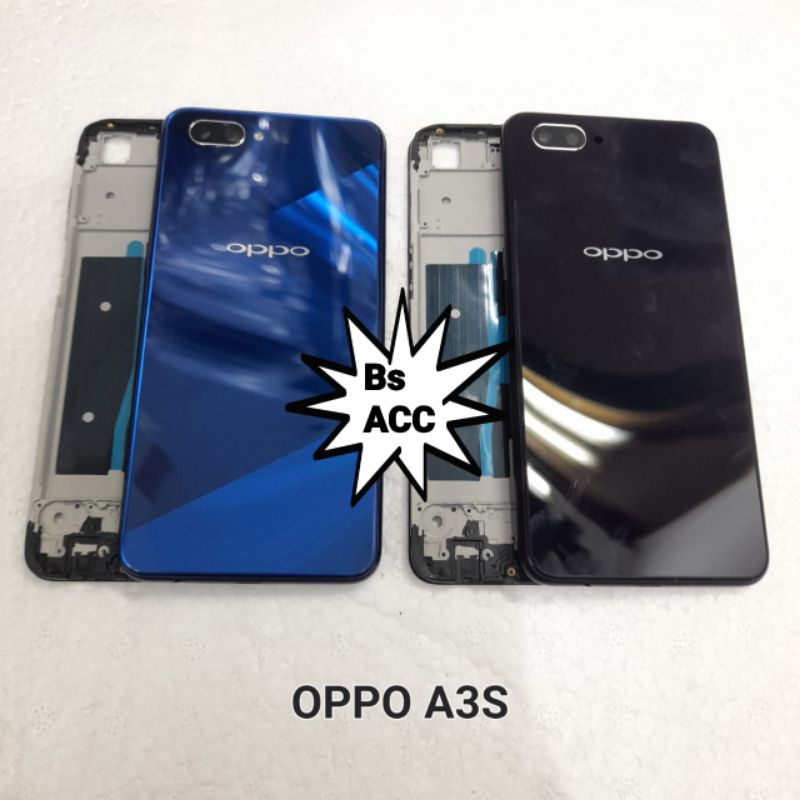 ORIGINAL Oppo A3s frame + backdoor housing casing | Shopee Malaysia