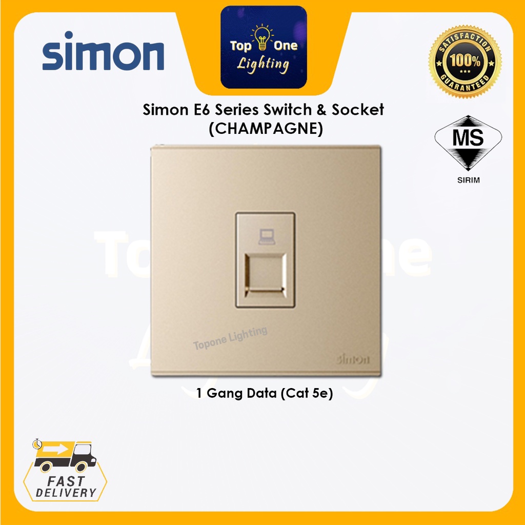 Simon E6 Series Switch / Switches & Socket Outlet (CHAMPAGNE) | Shopee ...