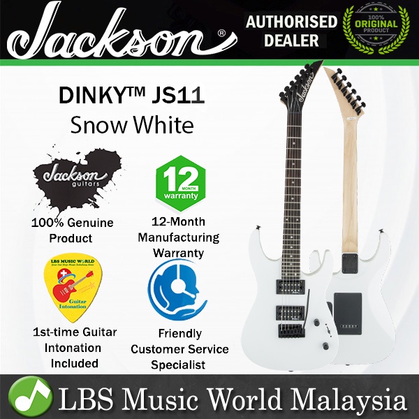 Jackson JS11 White JS Series Dinky Amaranth Fingerboard Snow White ...