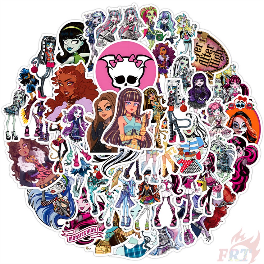 50Pcs/Set Monster High Series 02 Stickers Waterproof DIY Fashion Decals ...