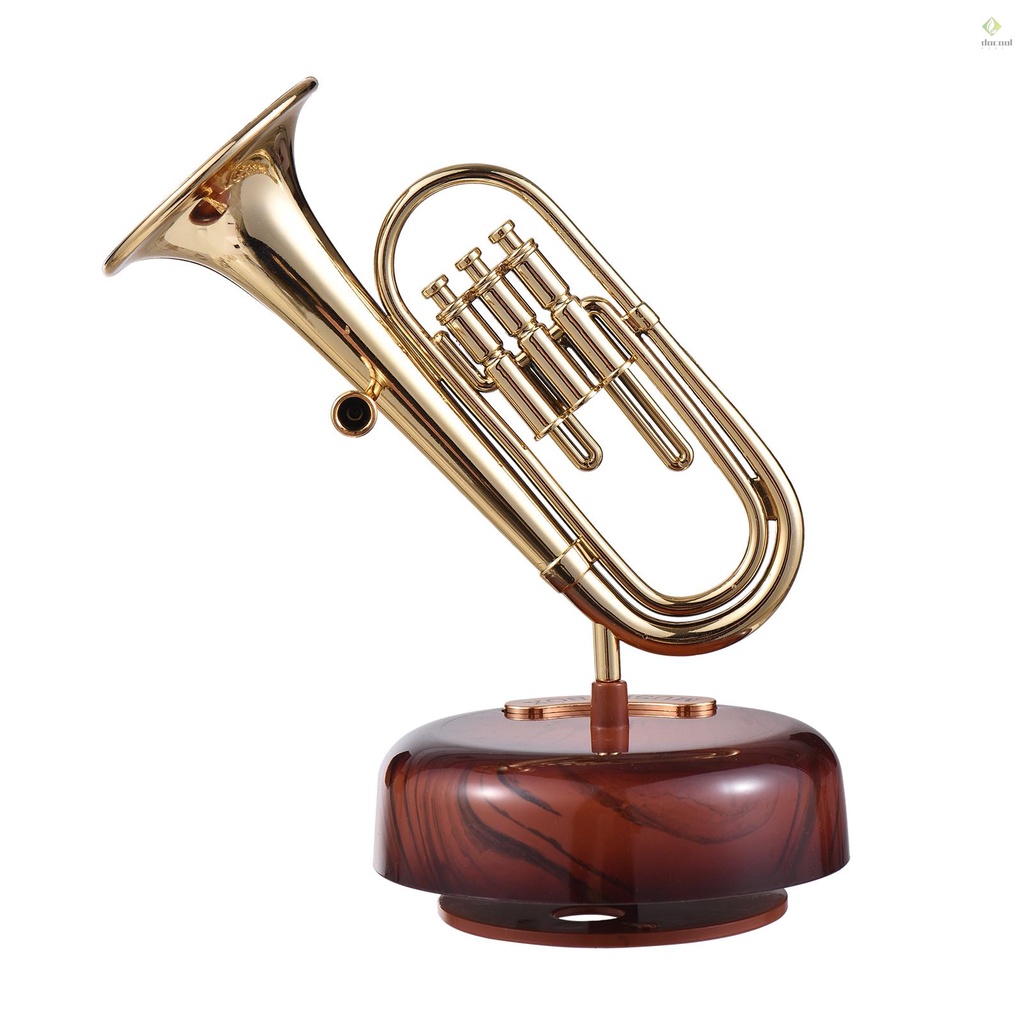 D&L Trumpet Music Box Classical Wind Up Musicbox Twirling Music Box ...