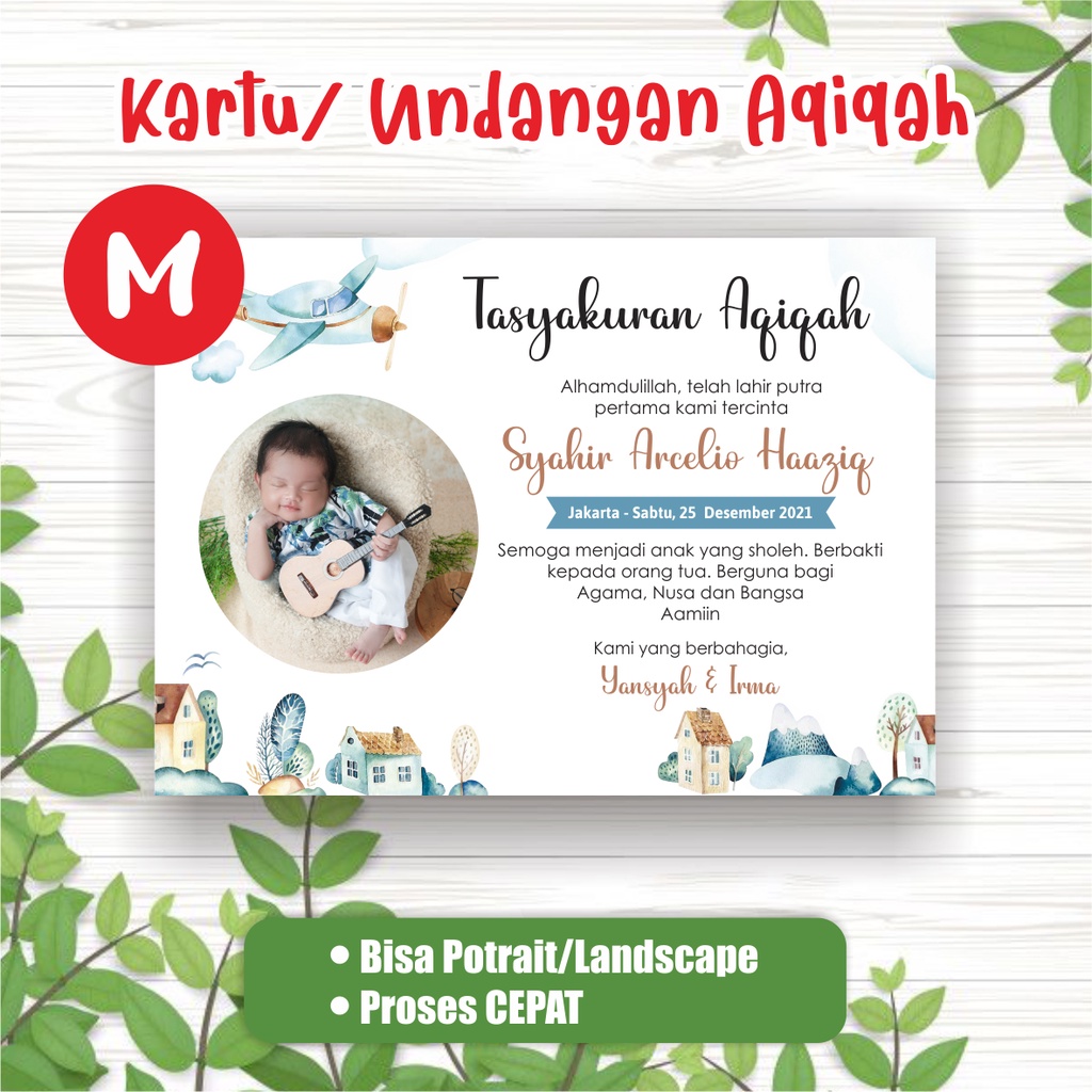 Aqiqah TASYAKURAN CARD AQIQAH CARD TASYAKURAN CARD THICK APPLIED CARD ...