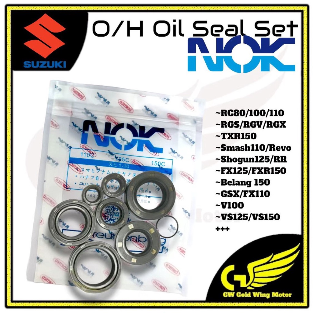 NOK SUZUKI OVERHAUL O/H OIL SEAL SET RC80 RC100 RC110 BEST RGS RGX GSX ...