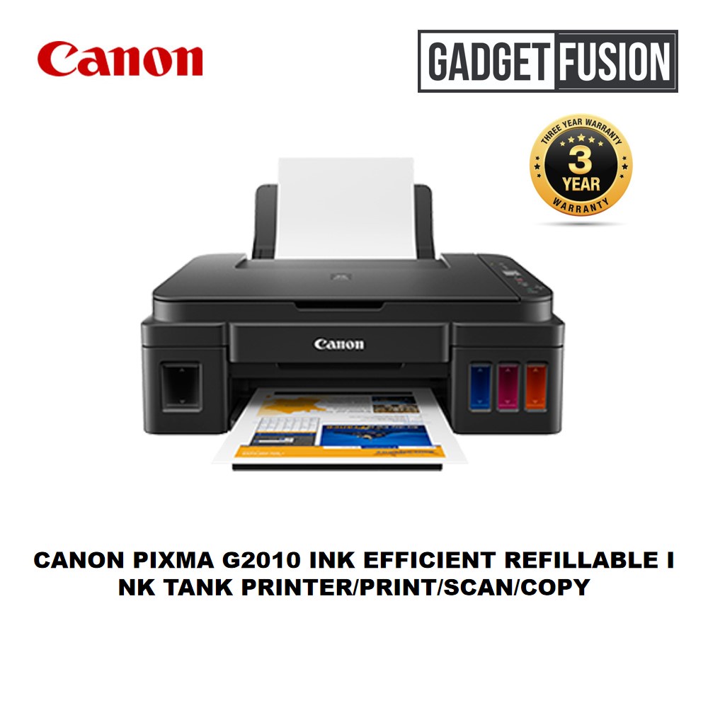 CANON PIXMA G2010 INK EFFICIENT REFILLABLE INK TANK PRINTER/PRINT/SCAN ...
