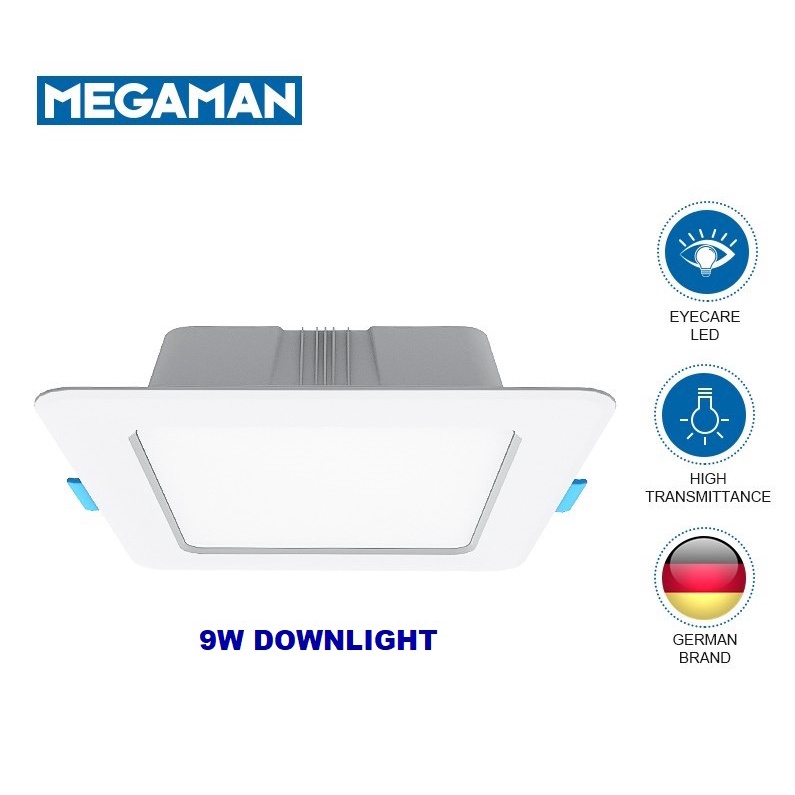 Megaman 9W 4" LED Downlight Square Recessed (3000K-Warmwhite/4000K ...