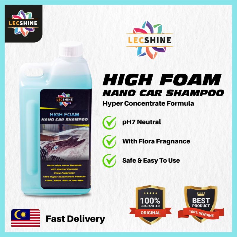 Lecshine Shampoo Kereta(High Foam Nano Car Wash 500ml) | Shopee Malaysia