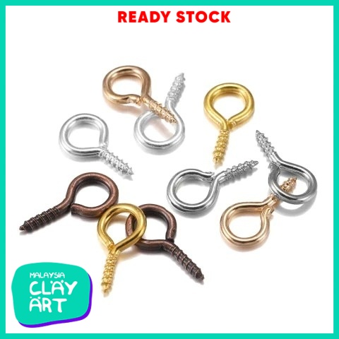 Accessories DIY Eye Pin Screw (100 in pack) | Shopee Malaysia