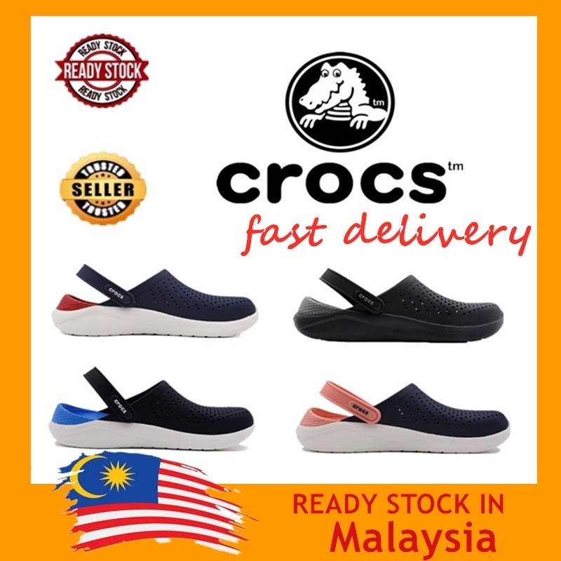 [Ready Stock]Crocs women's shoes hole shoes men's shoes non-slip ...